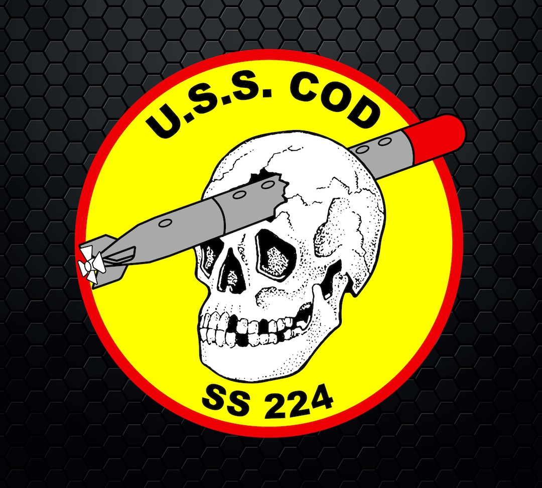 U.S. Navy USS Cod SS-224 Submarine - Patch Logo Decal Emblem Crest ...