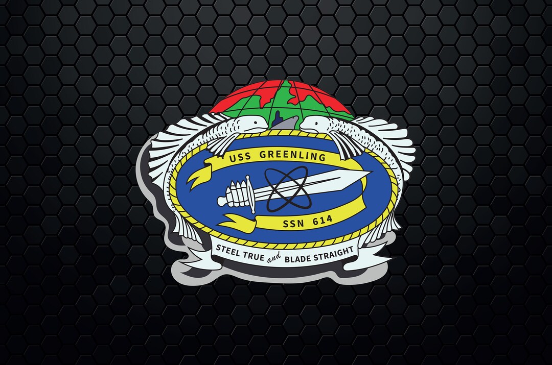 USS Greenling (SSN-614) Attack Submarine - Patch Logo Decal Emblem ...