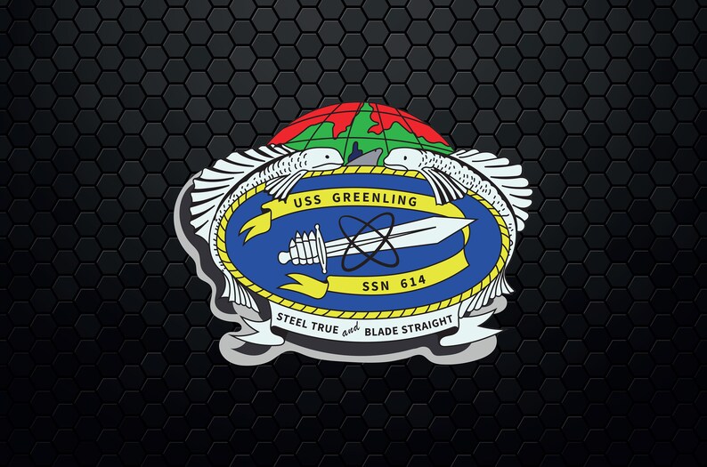 USS Greenling (SSN-614) Attack Submarine - Patch Logo Decal Emblem ...