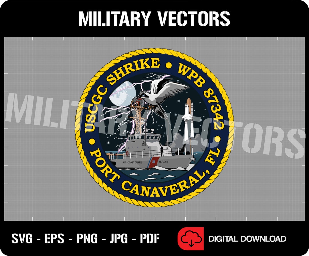 USCGC Shrike (WPB-87342) - U.S. Coast Guard Cutter Ship - Patch Pin ...
