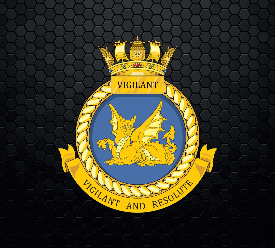 HMS Vigilant - British Royal Navy Submarine - Cap Badge Logo Decal ...