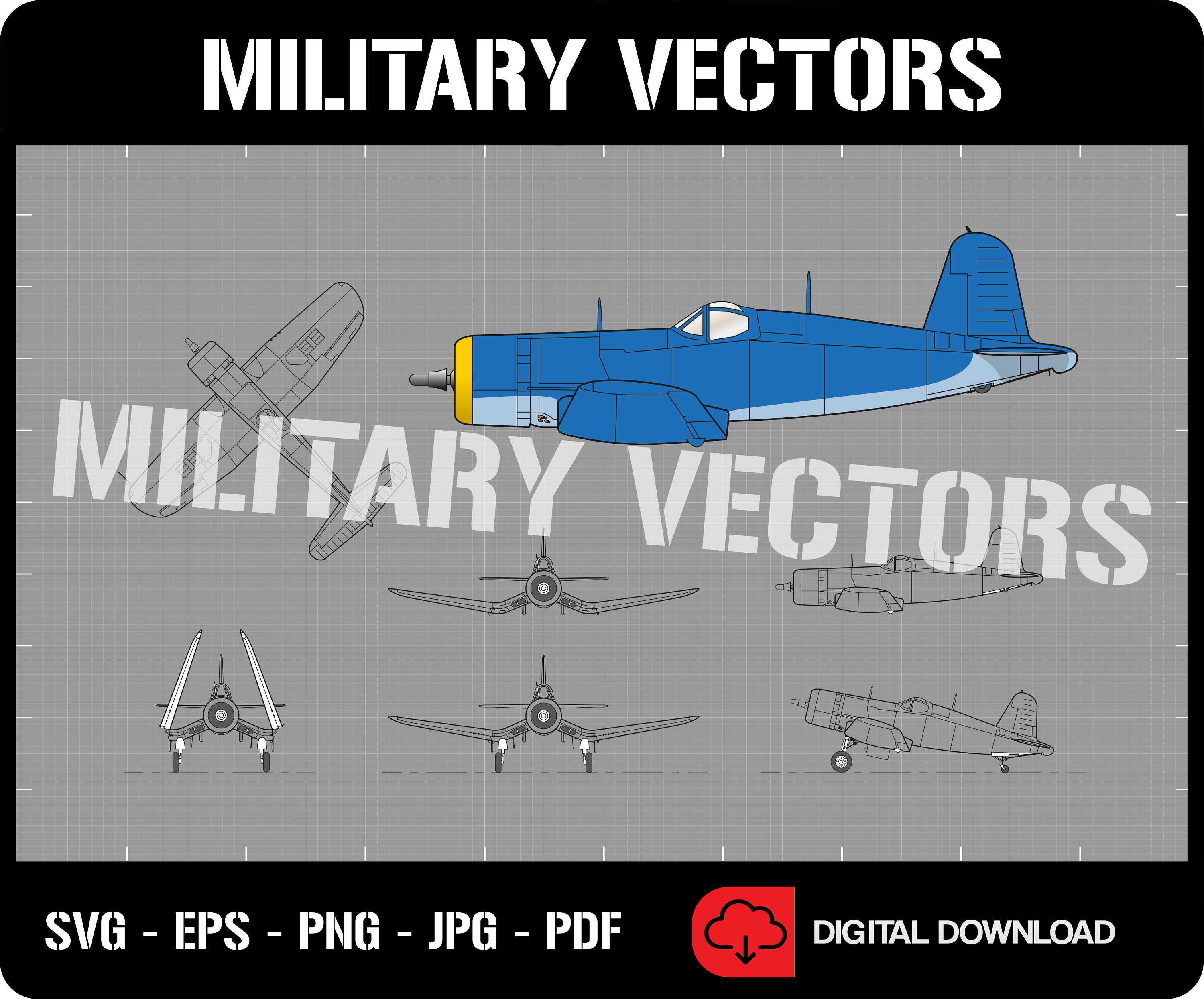 Corsair Blueprint Vector