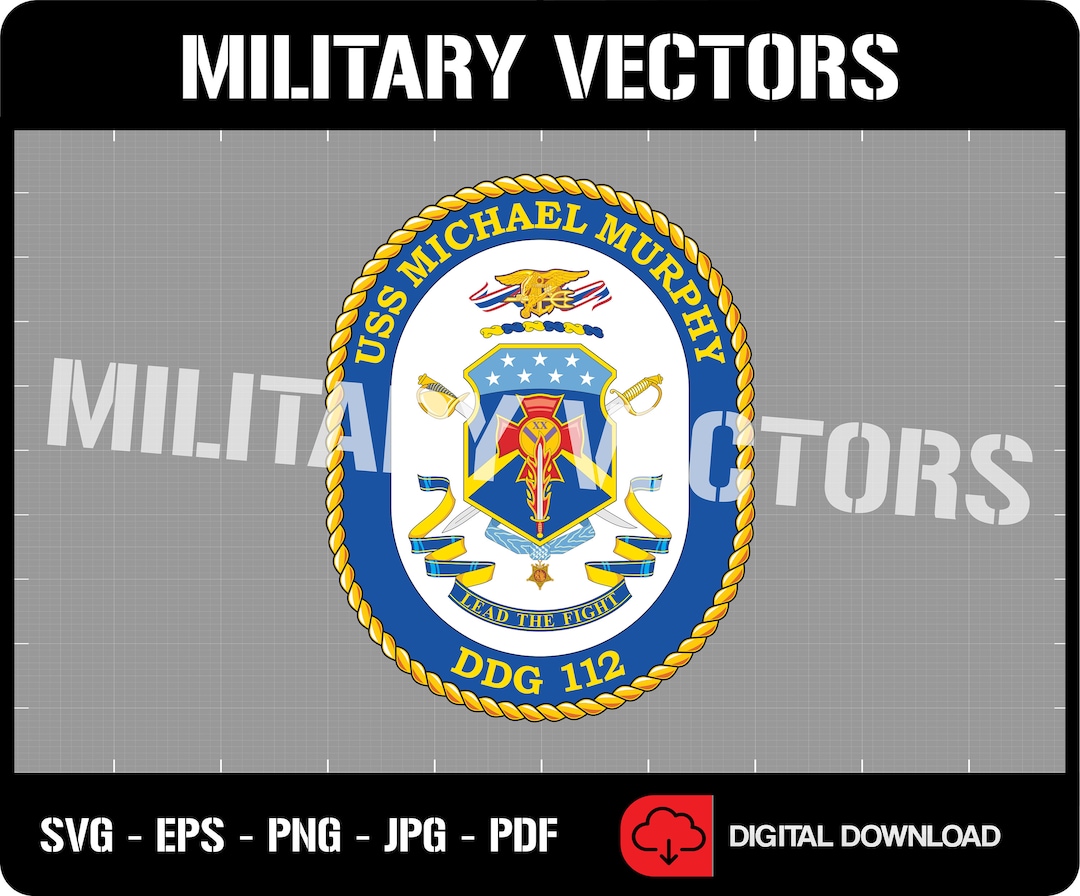 USS Michael Murphy DDG-112 - U.S. Navy Destroyer - Ship's Crest Logo ...