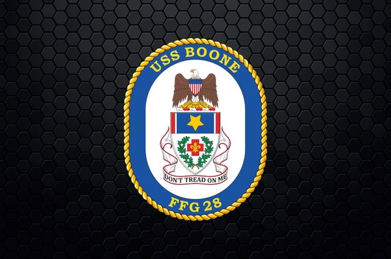 USS Boone FFG-28 Naval Frigate Patch Logo Decal Emblem Crest | Etsy