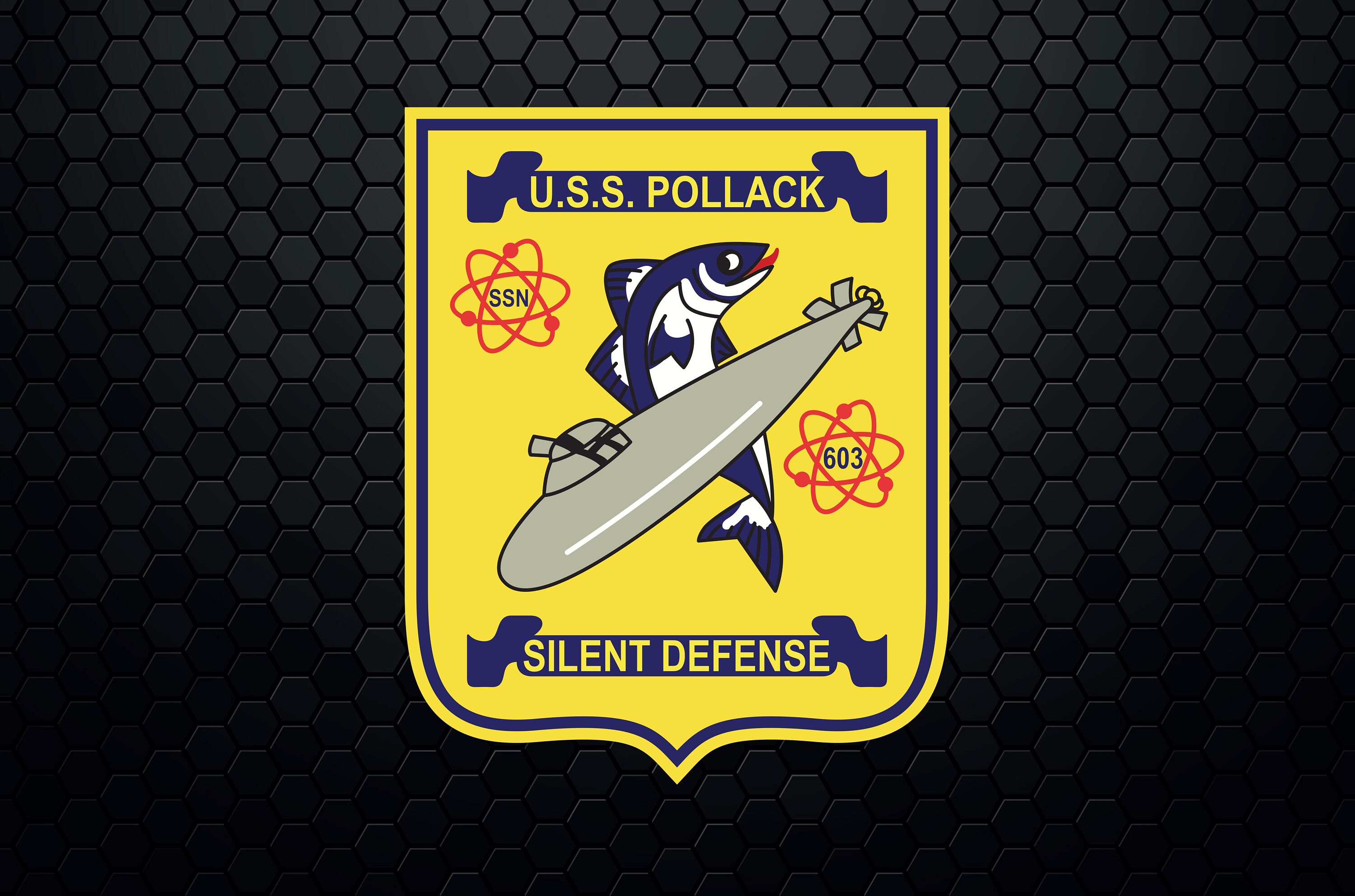 USS Pollack SSN-603 Attack Submarine Patch Logo Decal | Etsy