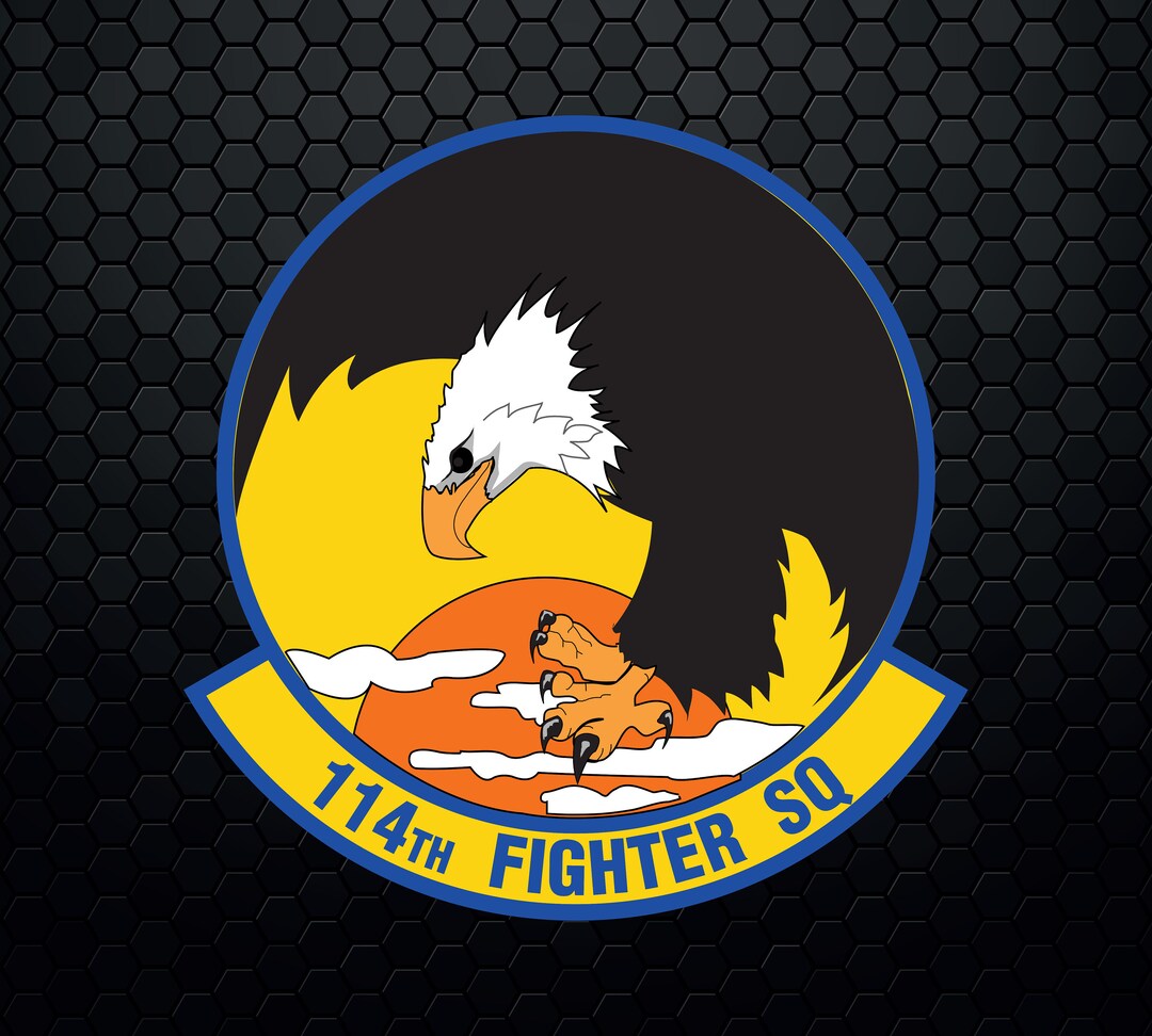 USAF 114th Fighter Squadron - Air Force 114th FS - Logo Decal Emblem ...