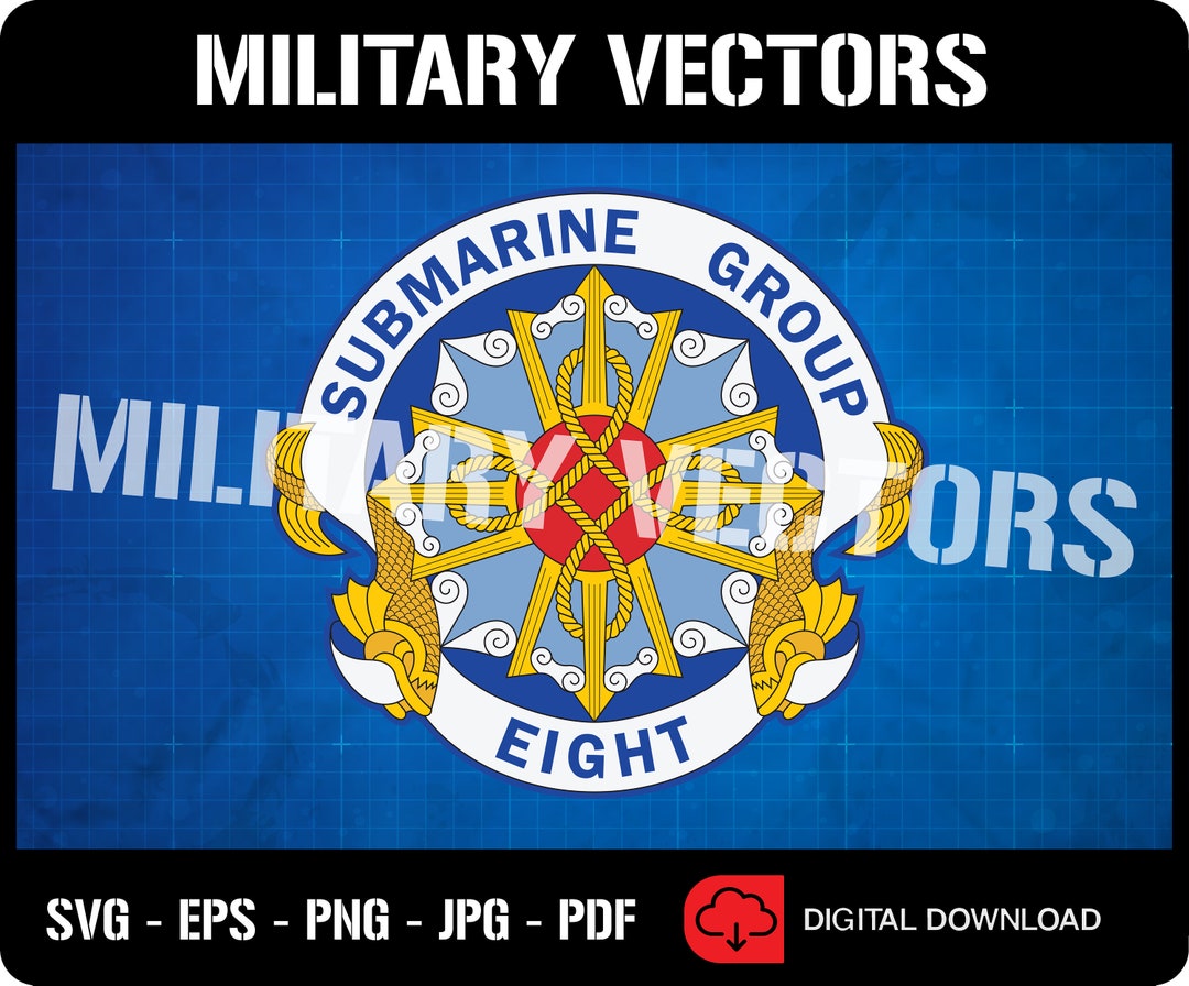 Submarine Group 8 SUBGRU 8 U.S. Navy USN Submariner Patch Logo Decal ...