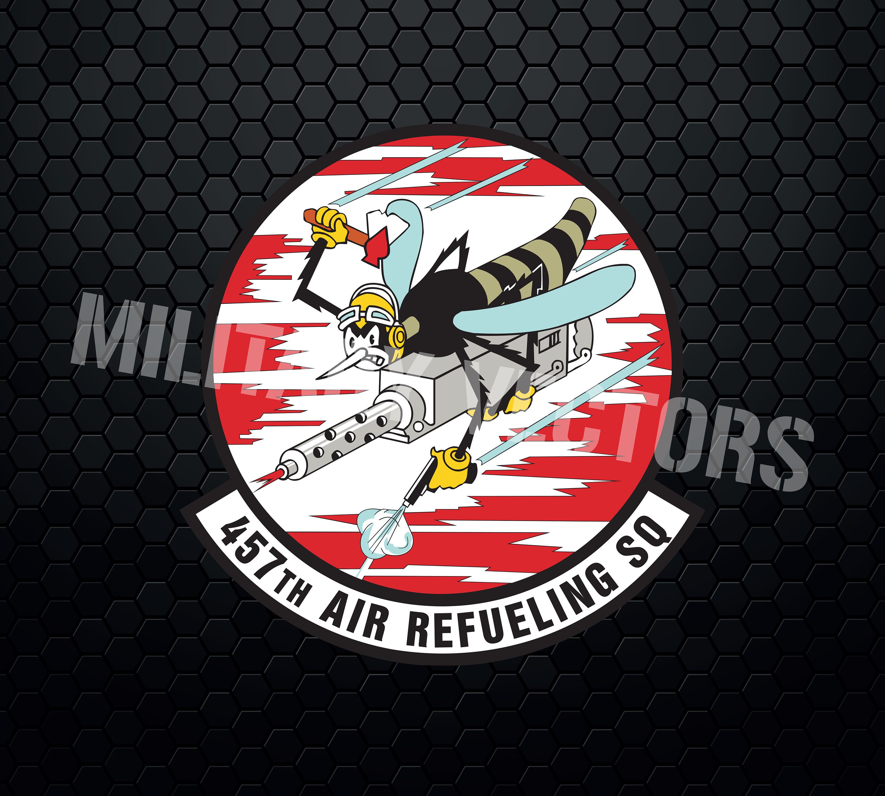 U.S. Air Force (USAF) 457th Air Refueling Squadron - Patch Logo Decal ...