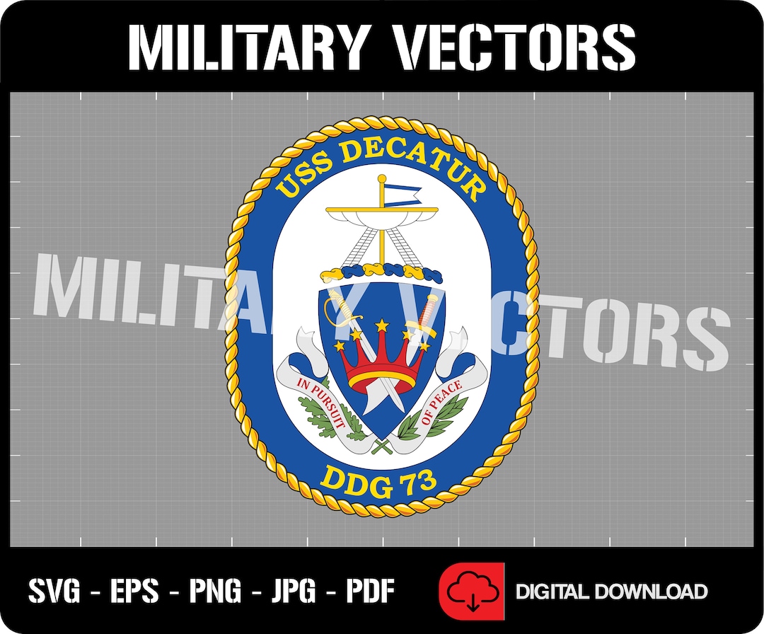 USS Decatur DDG-73 US Navy Lenkflugkörper Zerstörer - Patch Logo ...