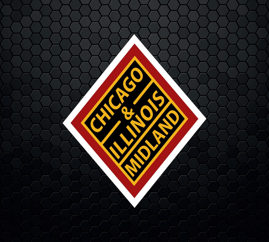 Chicago & Illinois Midland Railroad - Logo Decal Emblem Crest Insignia ...