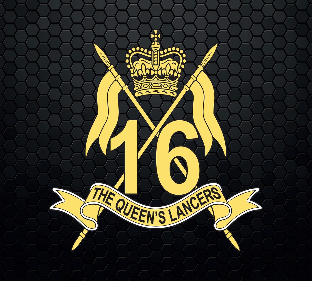 16th the Queen's Lancers - British Army - Cap Badge Patch Logo Decal ...