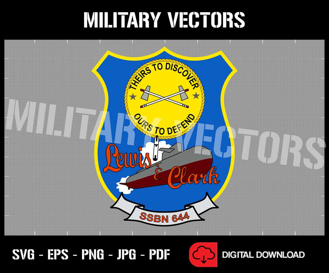 USS Lewis and Clark (SSBN-644) Ballistic Missile Submarine - Patch Pin ...