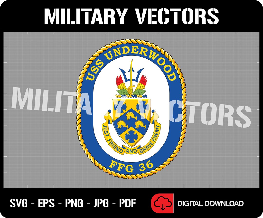 USS Underwood FFG-36 Naval Frigate - Patch Logo Decal Emblem Crest ...