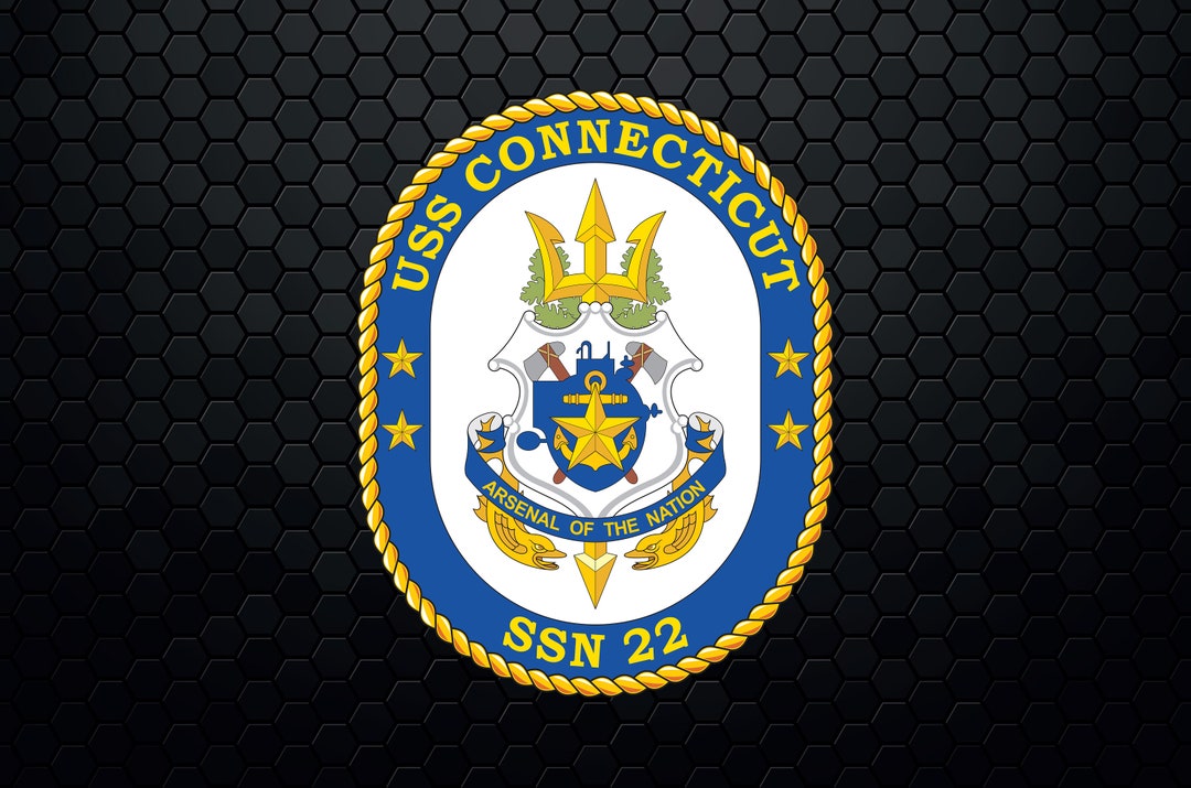 USS Connecticut (SSN-22) Attack Submarine - Patch Logo Decal Emblem ...