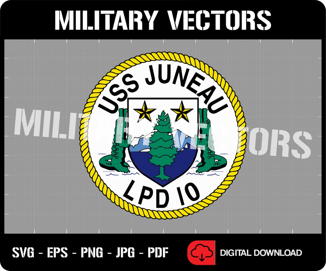 USS Juneau LPD-10 - U.S. Navy Amphibious Transport Dock - Patch Logo ...