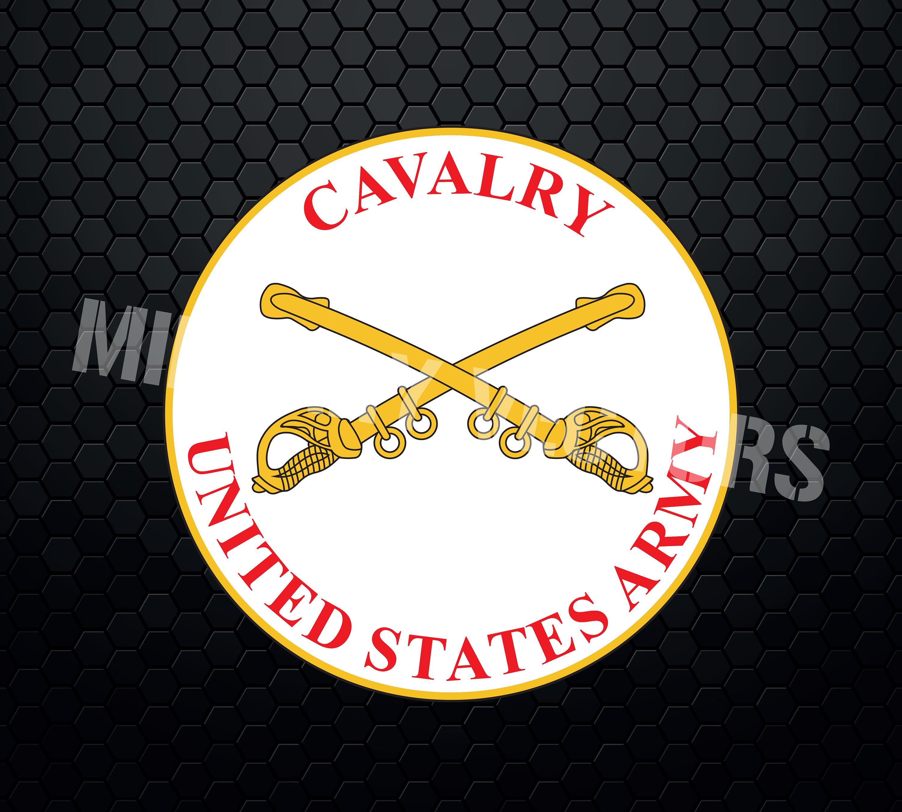 U.S. Army Cavalry Branch - Patch Logo Decal Emblem Crest Insignia - Digital Svg Vector Cricut ...
