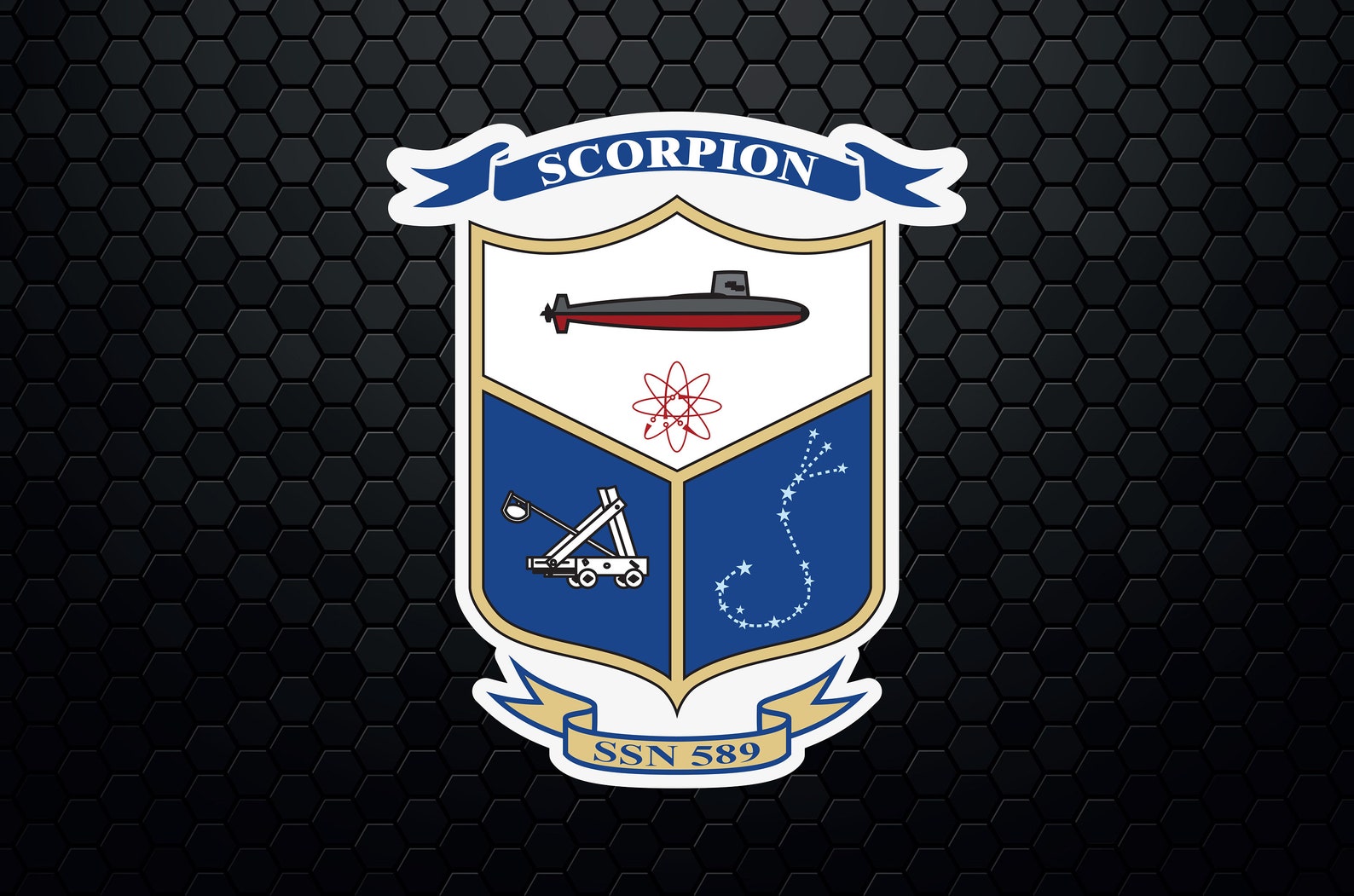 USS Scorpion SSN-589 Attack Submarine Patch Logo Decal - Etsy