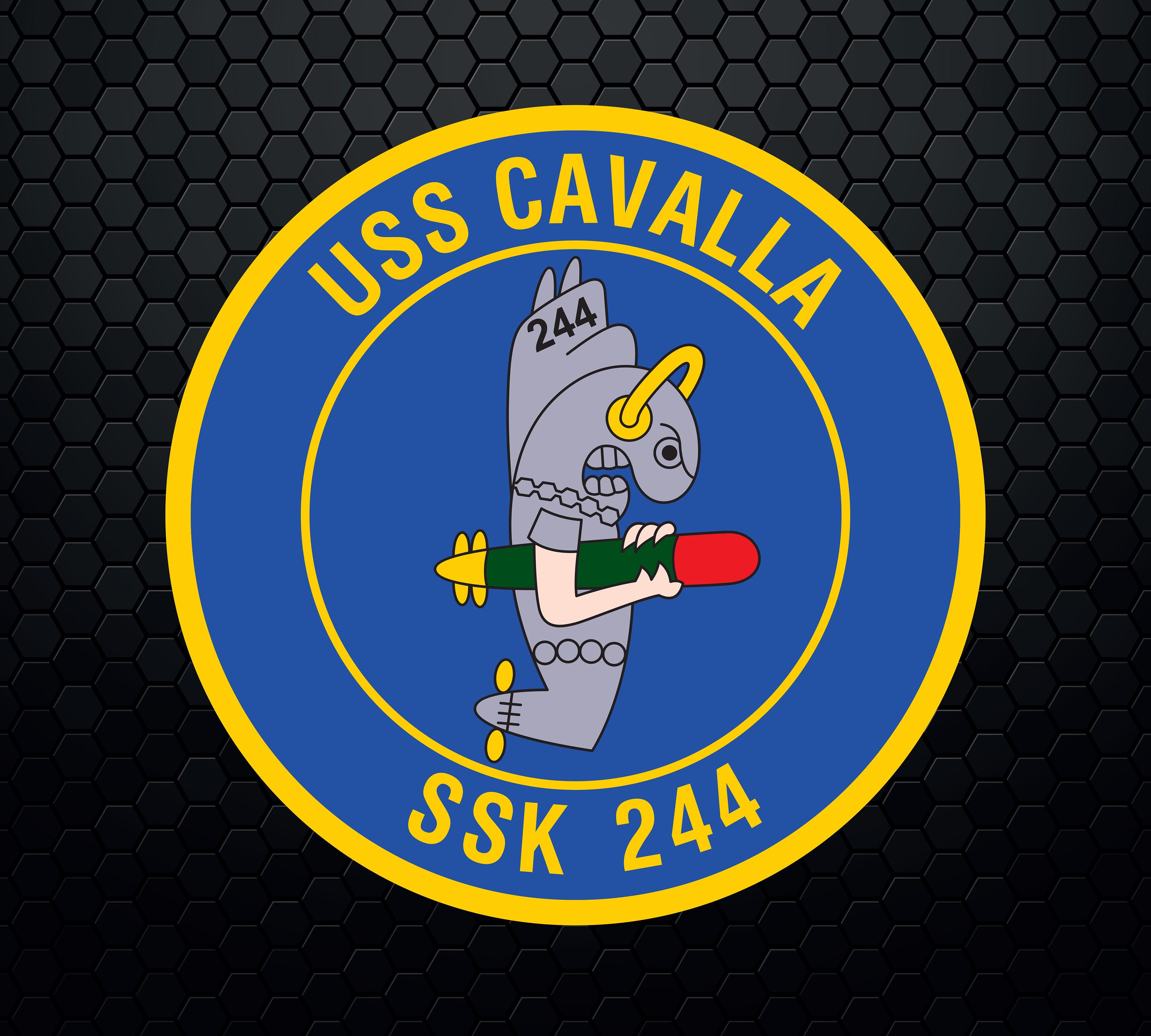 U.S. Navy USS Cavalla SSK-244 Submarine Patch Logo Decal - Etsy