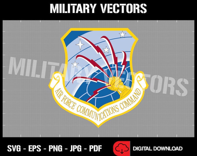 U.S. Air Force USAF Communications Command Patch Logo Decal Emblem ...