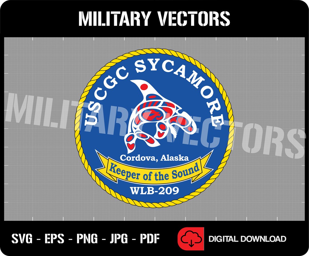 USCGC Sycamore (WLB-209) - U.S. Coast Guard Cutter Ship - Patch Pin ...