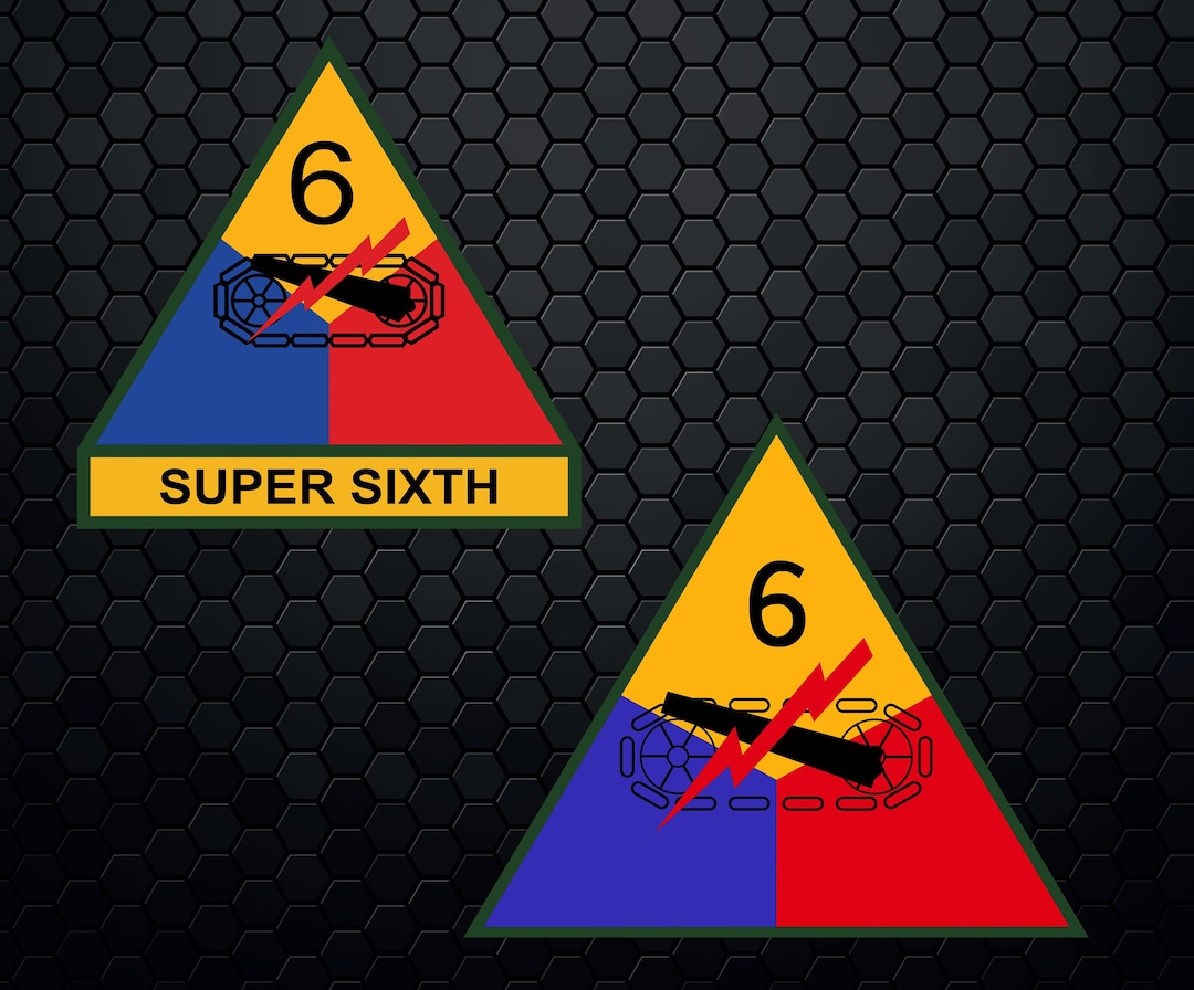 U.S. Army 6th Armored Division (6th AD) - DUI SSI - Patch Logo Decal ...