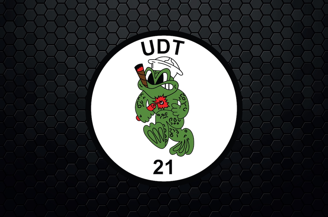 US Navy Underwater Demolition Team 21 (UDT-21) - Patch Logo Decal ...