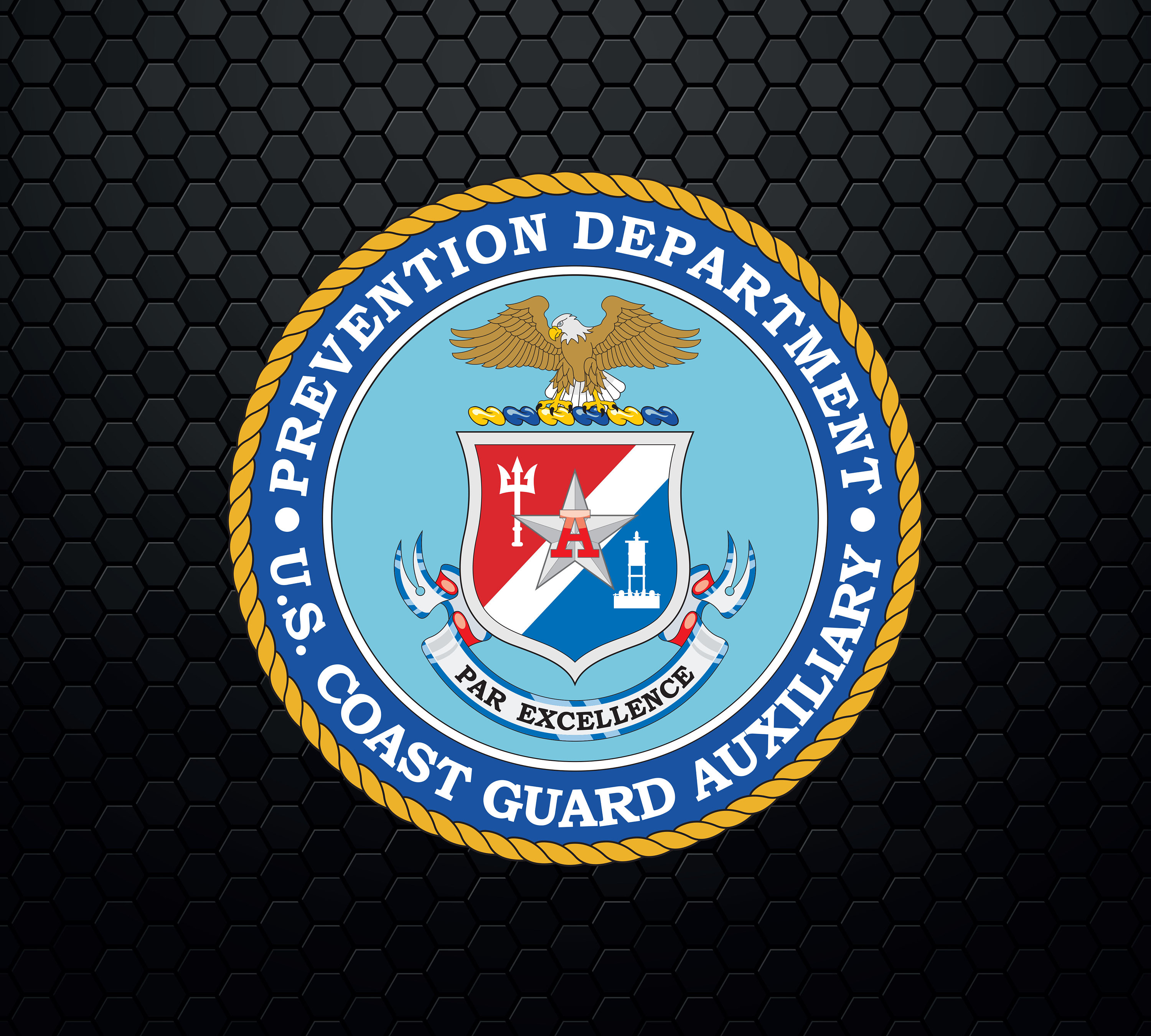 U.S. Coast Guard (USCG) Auxiliary Prevention Department - Patch Logo ...