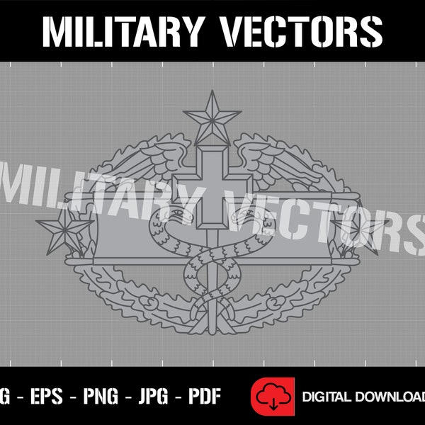 Us Army Combat Medical Badge Svg - Etsy