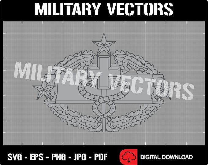 U.S. Army Combat Medical Badge 4th Award Patch Pin Logo Decal Emblem ...