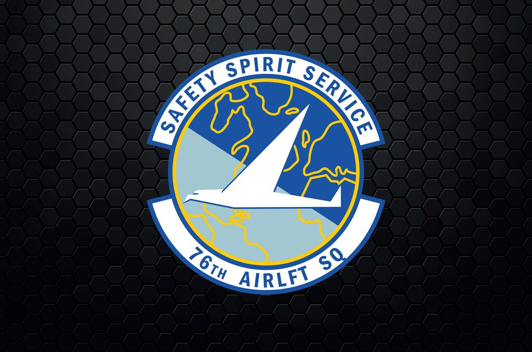 76th Airlift Squadron USAF - Patch Logo Decal Emblem Crest Insignia ...
