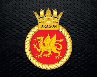Hms Dragon Crest - Etsy
