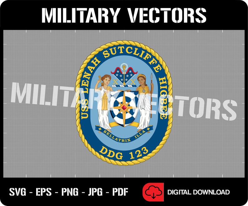 USS Lenah Sutcliffe Higbee DDG-123 - U.S. Navy Destroyer - Ship's Crest ...