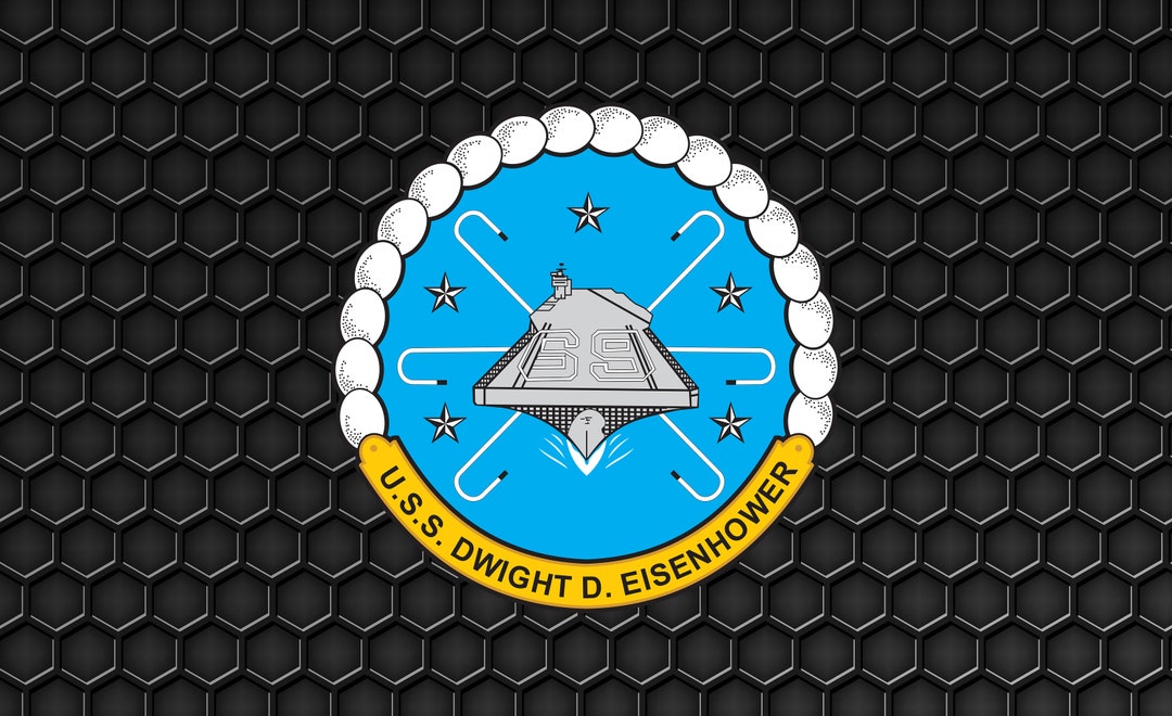 US Navy USS Dwight D. Eisenhower CVN-69 Aircraft Carrier - Patch Logo ...