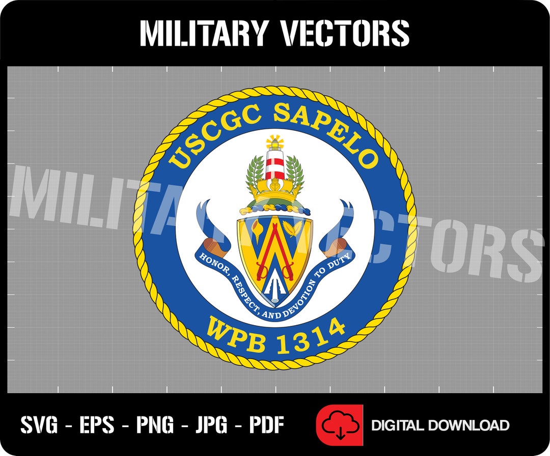 USCGC Sapelo (WPB-1314) - U.S. Coast Guard Cutter Ship - Patch Pin Logo ...