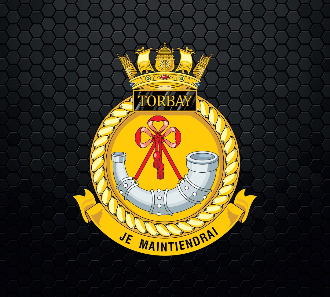 HMS Torbay - British Royal Navy Submarine - Cap Badge Logo Decal Emblem ...