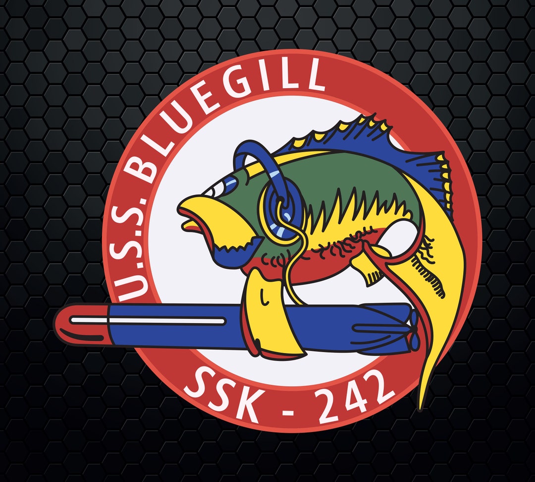 U.S. Navy USS Bluegill SSK-242 Submarine - Patch Logo Decal Emblem ...