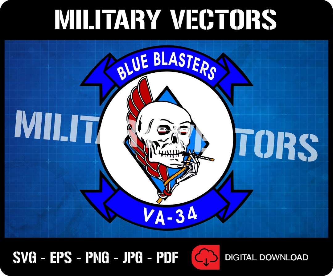 Attack Squadron 34 (VA-34) - U.S. Navy Squadron - USN Patch Logo Decal ...