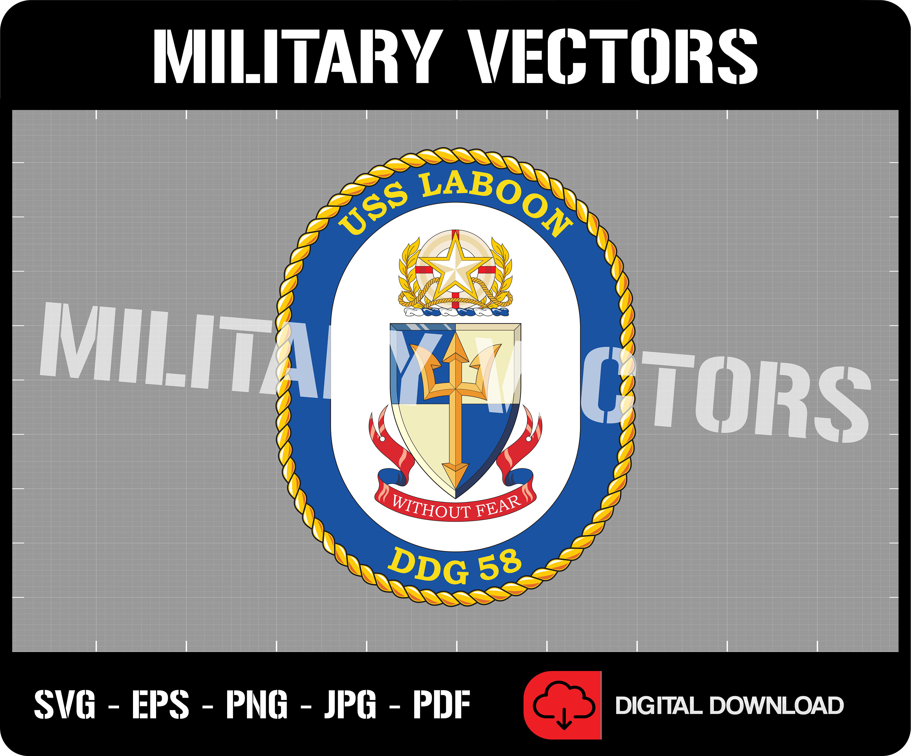 USS Laboon DDG-58 U.S. Navy Destroyer Ship's Crest - Etsy