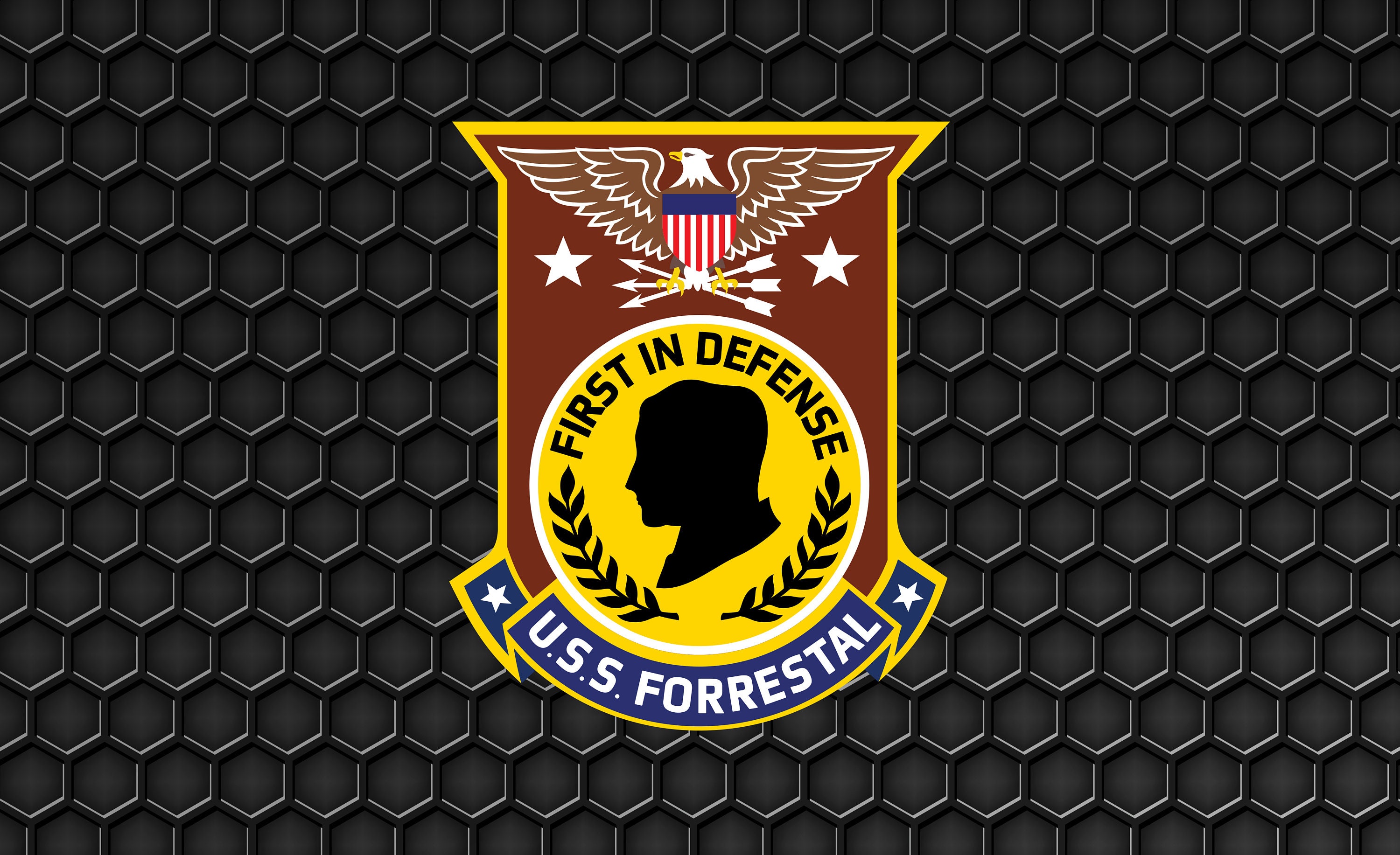 Porte-avions USS Forrestal CV/CVA-59 - Patch Pin Logo Decal Emblem ...