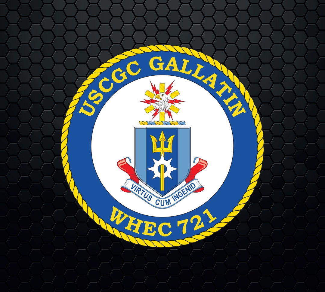 USCGC Gallatin WHEC-721 - Coast Guard Cutter - Logo Decal Emblem Crest ...