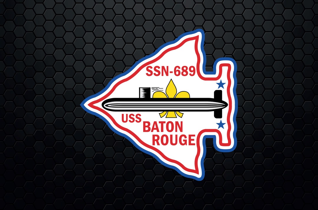 USS Baton Rouge SSN-689 Attack Submarine Patch Logo Decal Emblem Crest ...