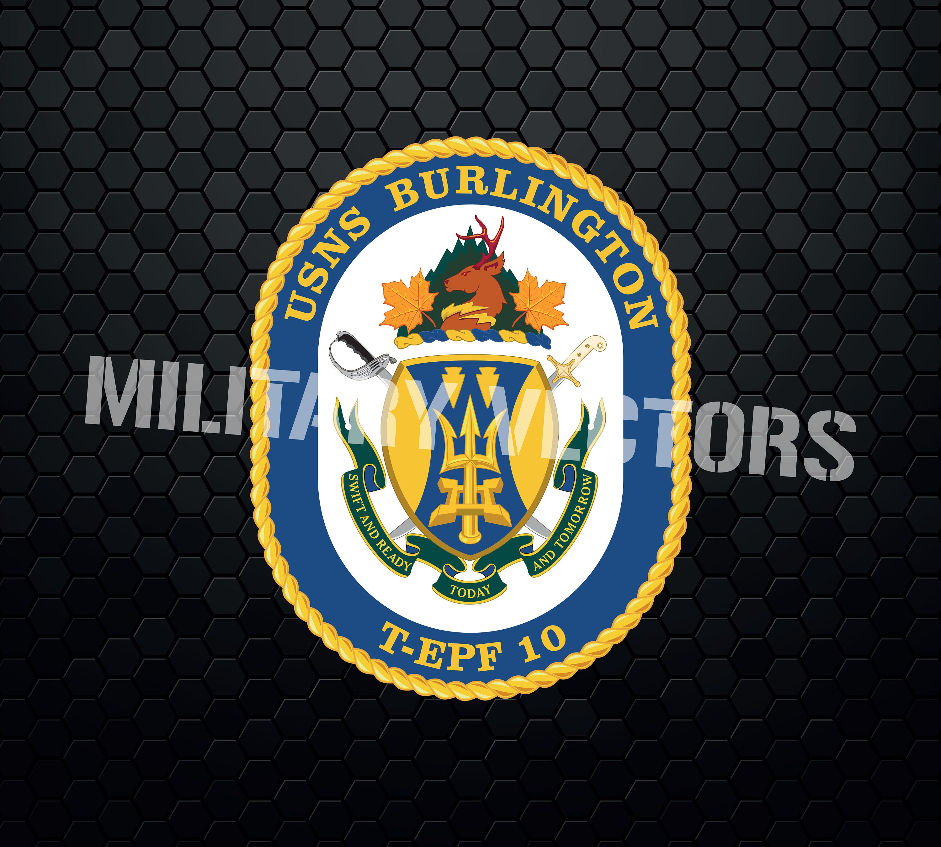 USNS Burlington T-EPF-10 U.S. Navy Ship Patch Logo Decal - Etsy