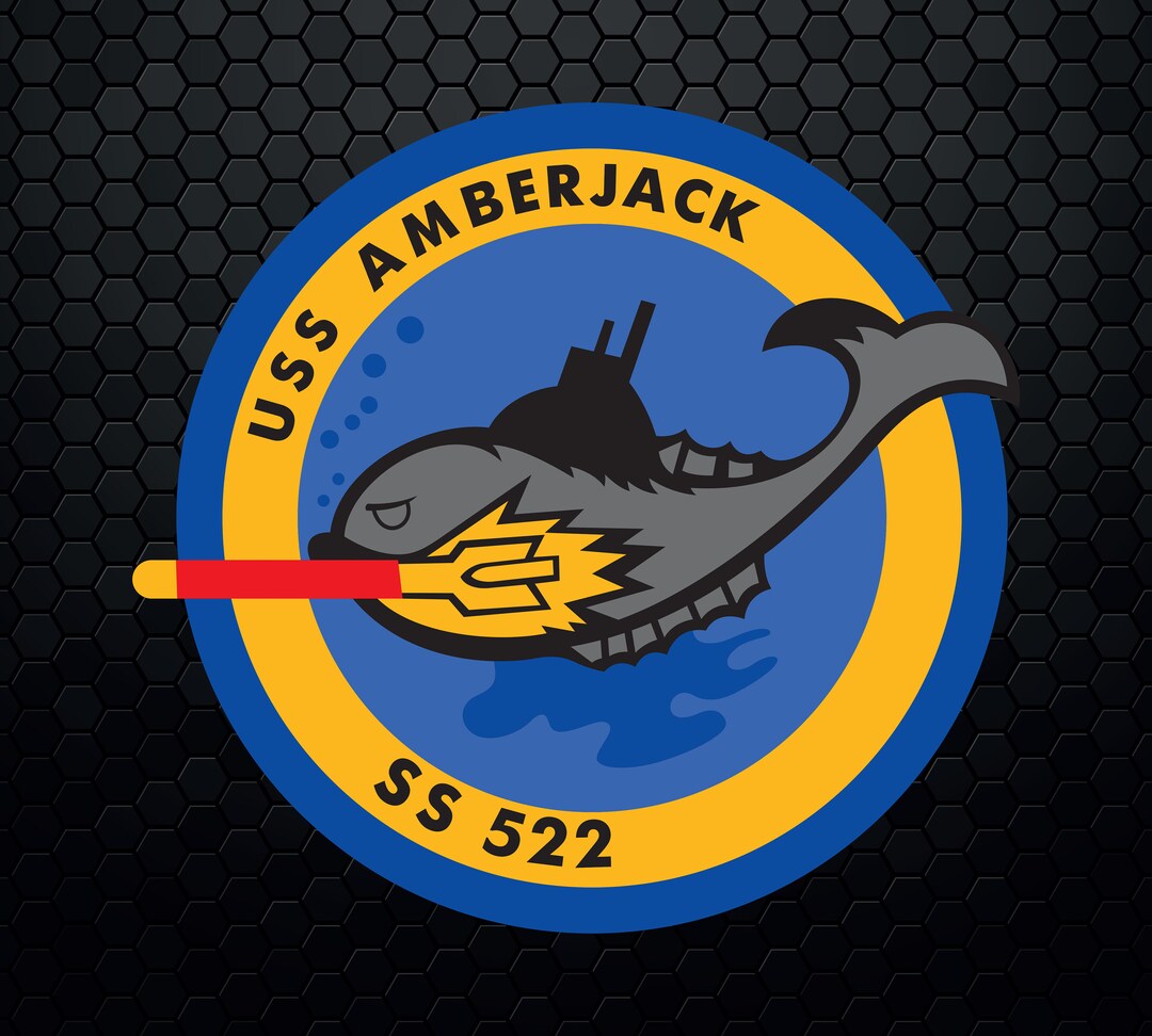 U.S. Navy USS Amberjack SS-522 Submarine - Patch Logo Decal Emblem ...