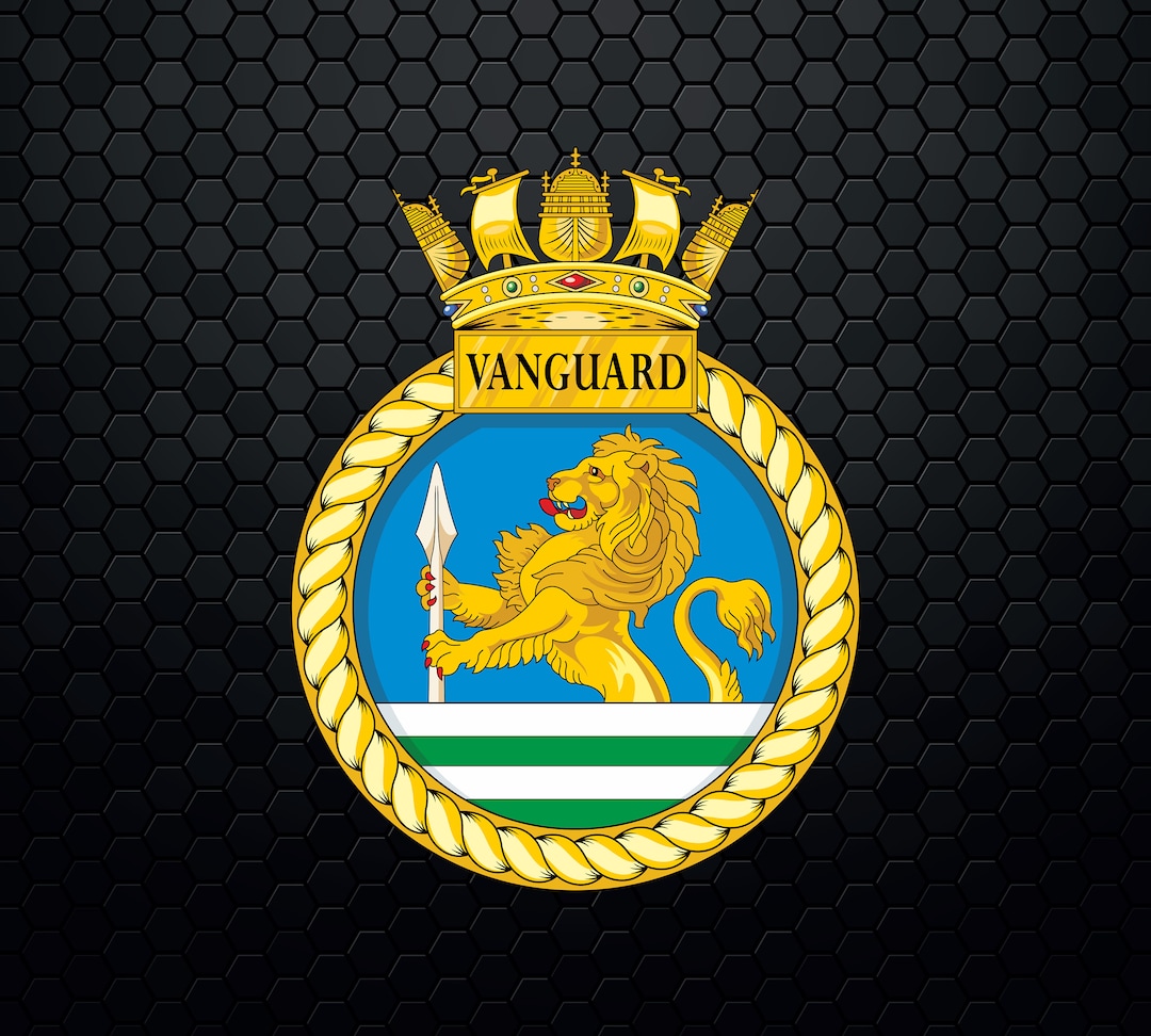 HMS Vanguard - British Royal Navy Submarine - Cap Badge Logo Decal ...