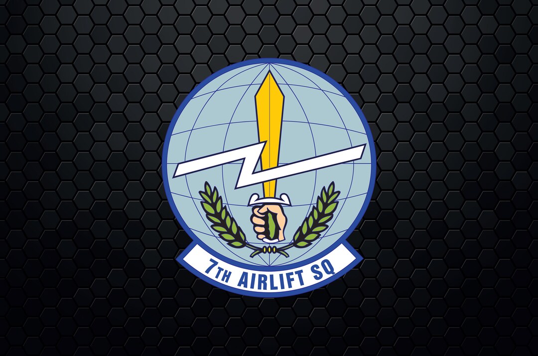 7th Airlift Squadron USAF - Patch Logo Decal Emblem Crest Insignia ...