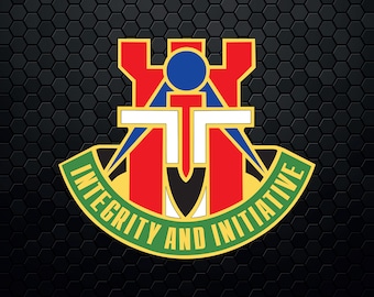 5'' 14'' / Army Engineer Corps / Wooden Logo - Etsy