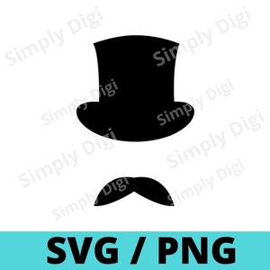 MOUSTACHE Moustache Top Hat Shape SVG PNG Hats Fashion Seamless Hair ...