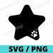 Paw Paws Star SVG PNG Stars Paw Prints Footprint Art Pet Dog Animal ...