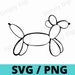 Balloon Dog Shape Outline Cut File Dogs Cartoon Balloons - Etsy
