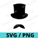 MOUSTACHE Moustache Top Hat Shape SVG PNG Hats Fashion Seamless Hair ...